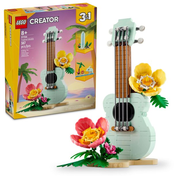 LEGO Creator 3 in 1 Tropical Ukulele Instrument Toy, Transforms from ...