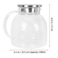 WSTEER Lightweight Beverage Jug Glass Pitcher with Stainless Steel Lid ...