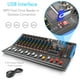 PYLE PMXU128BT - 12-Ch. Bluetooth Studio Mixer - DJ Controller Audio ...