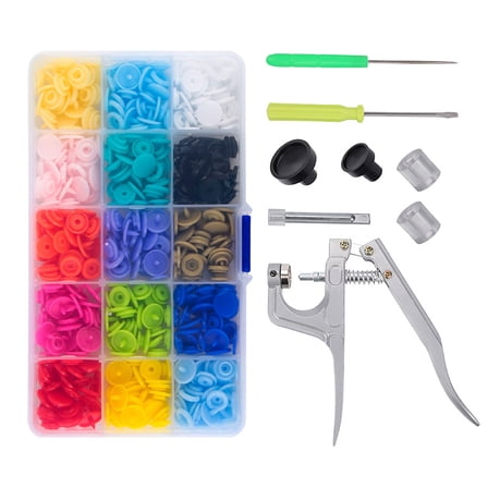 10 Colors Snap Fasteners Set Professional Metal Snap Fasteners with ...