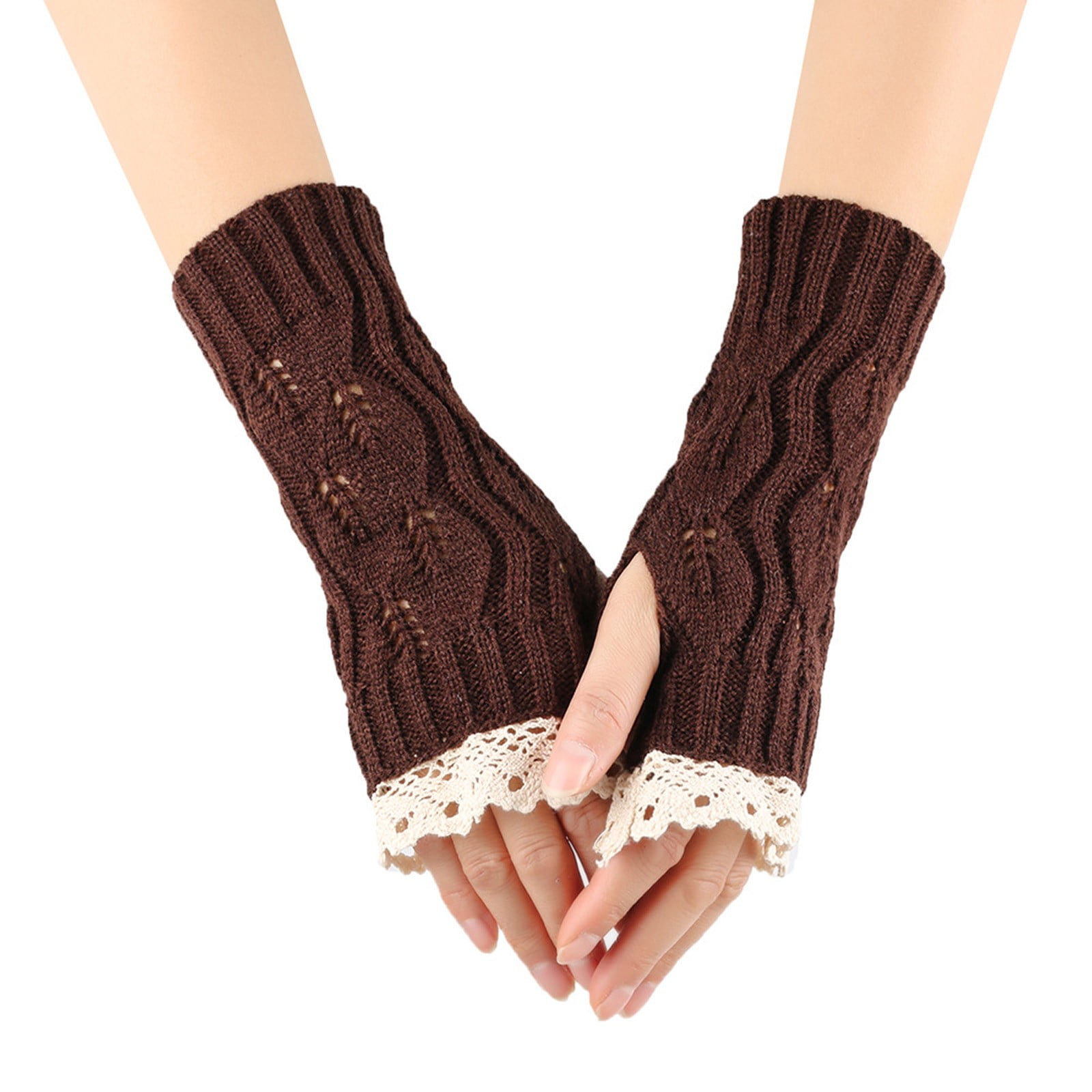 Click here for Zhangmingg Warm Crochet Fingerless Lace Gloves For... prices