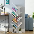 Yusong 9-Tier Wooden Bookshelf, Floor Standing Furniture for Home ...
