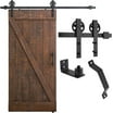 6.6 ft Sliding Barn Door Hardware Kit, 5 Tracks Set with Handle ...