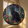 Artistic Window Hanging – Black Cat Evening Design - Walmart.com