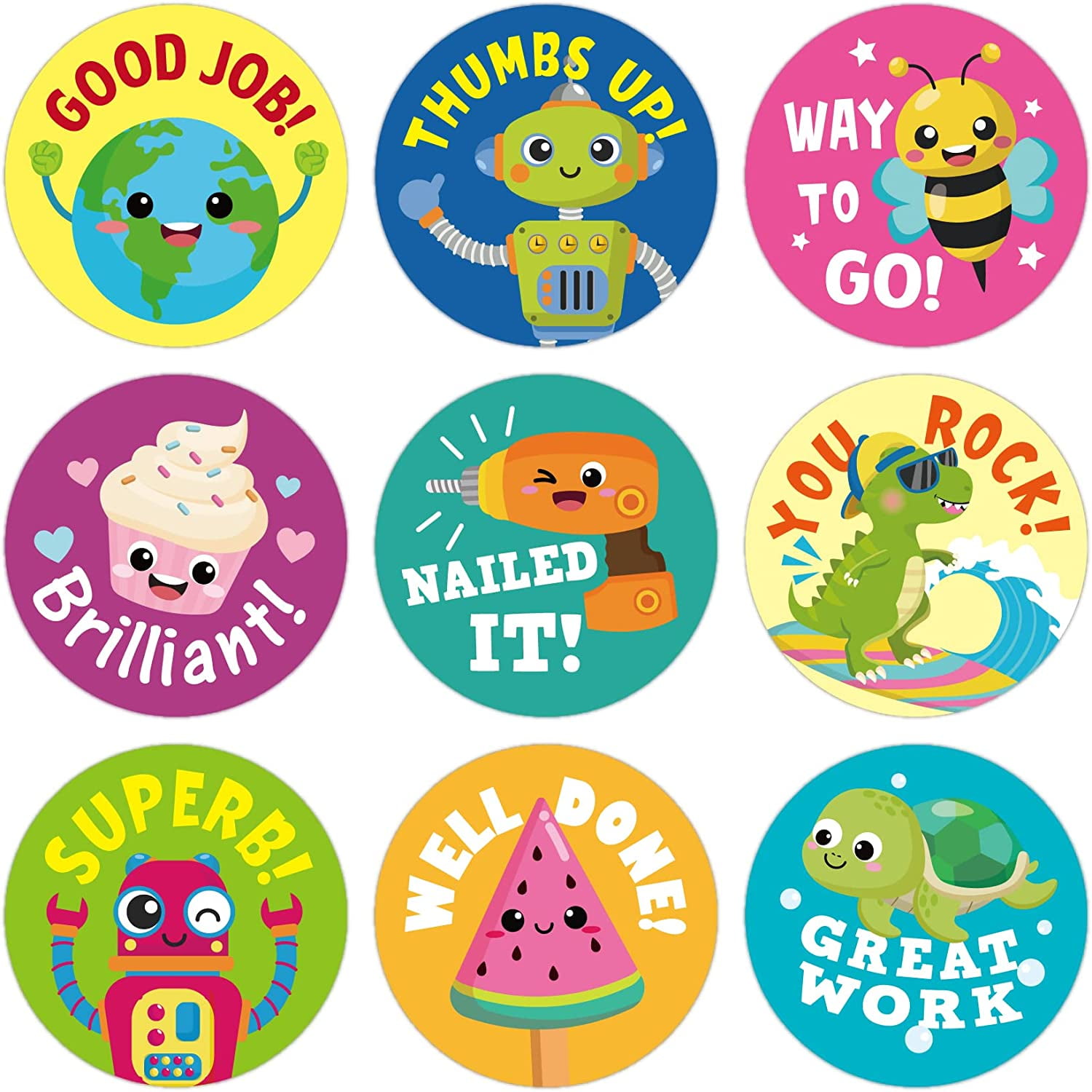Gooji Small Reward Stickers for Kids, 1008 Pc. Sticker Pack for ...