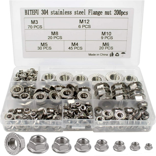 200 Pieces M3 M4 M5 M6 M8 M10 M12 Hammer Drop T-Nut Slot Sorting Kit ...