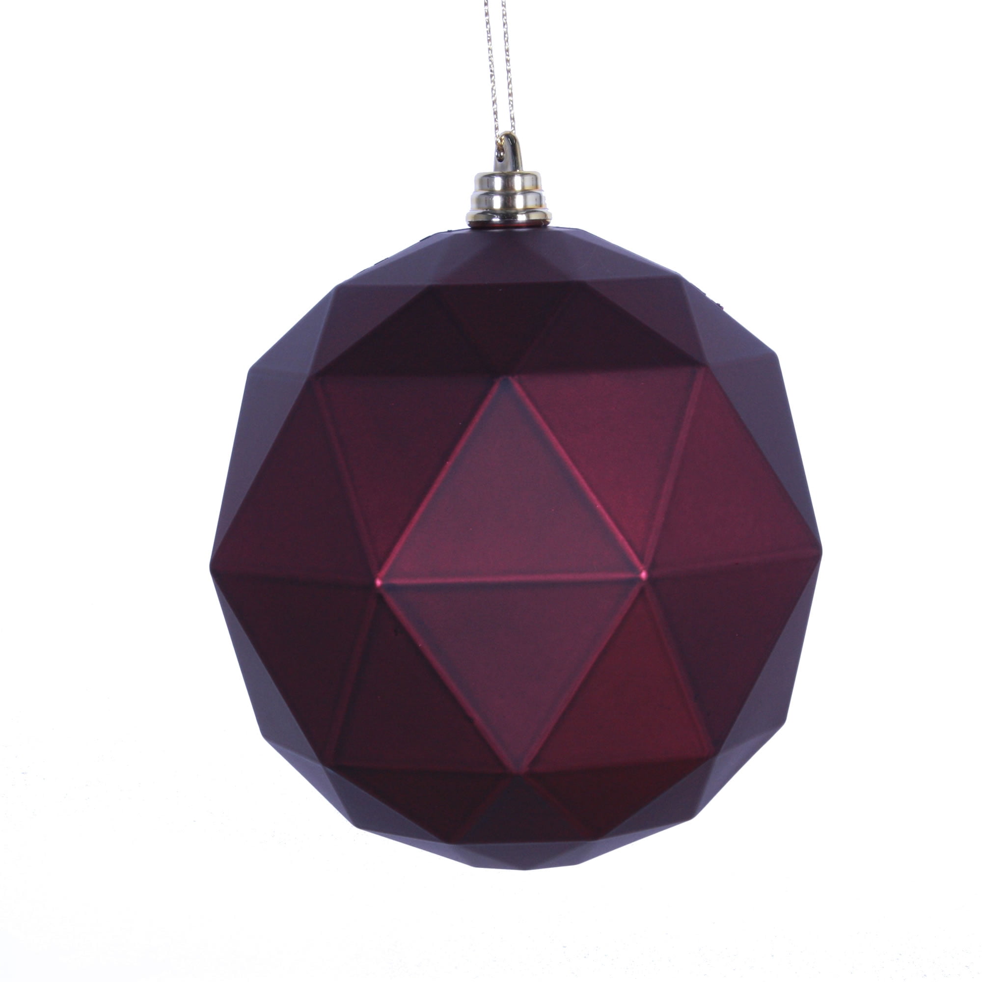 8" Plum Matte Geometric Ball - Walmart.com