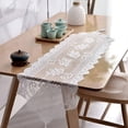 AUQ 2026 New Rectangular Lace Table Runner White Cotton Table Dresser ...