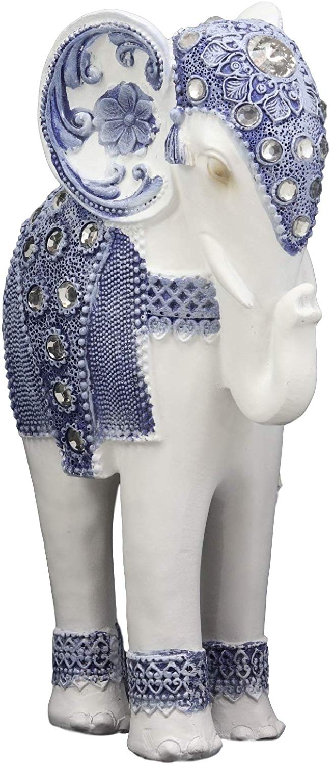 Feng Shui Ming Style Blue And White Floral Design With Crystals ...