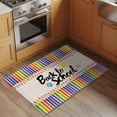 Area Rug 2x3ft Back to School Paw Print Area Rugs Washable Low Pile ...