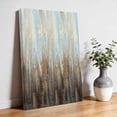 Brown Blue Gradient Canvas Wall Art for Living Room, Modern Abstract ...