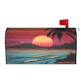 PHELIKA Retro Sunset Beach 2 Magnetic Mailbox Covers Standard Size 25.5 ...