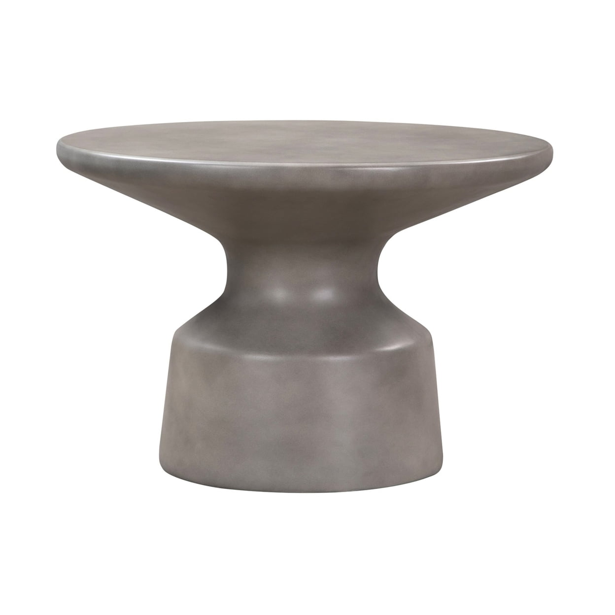 24 Inch Modern Round Concrete Coffee Table, Pedestal Base, Artisanal ...