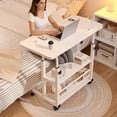 3-Tier Rolling Folding Metal Desk, Height Adjustable Expandable ...