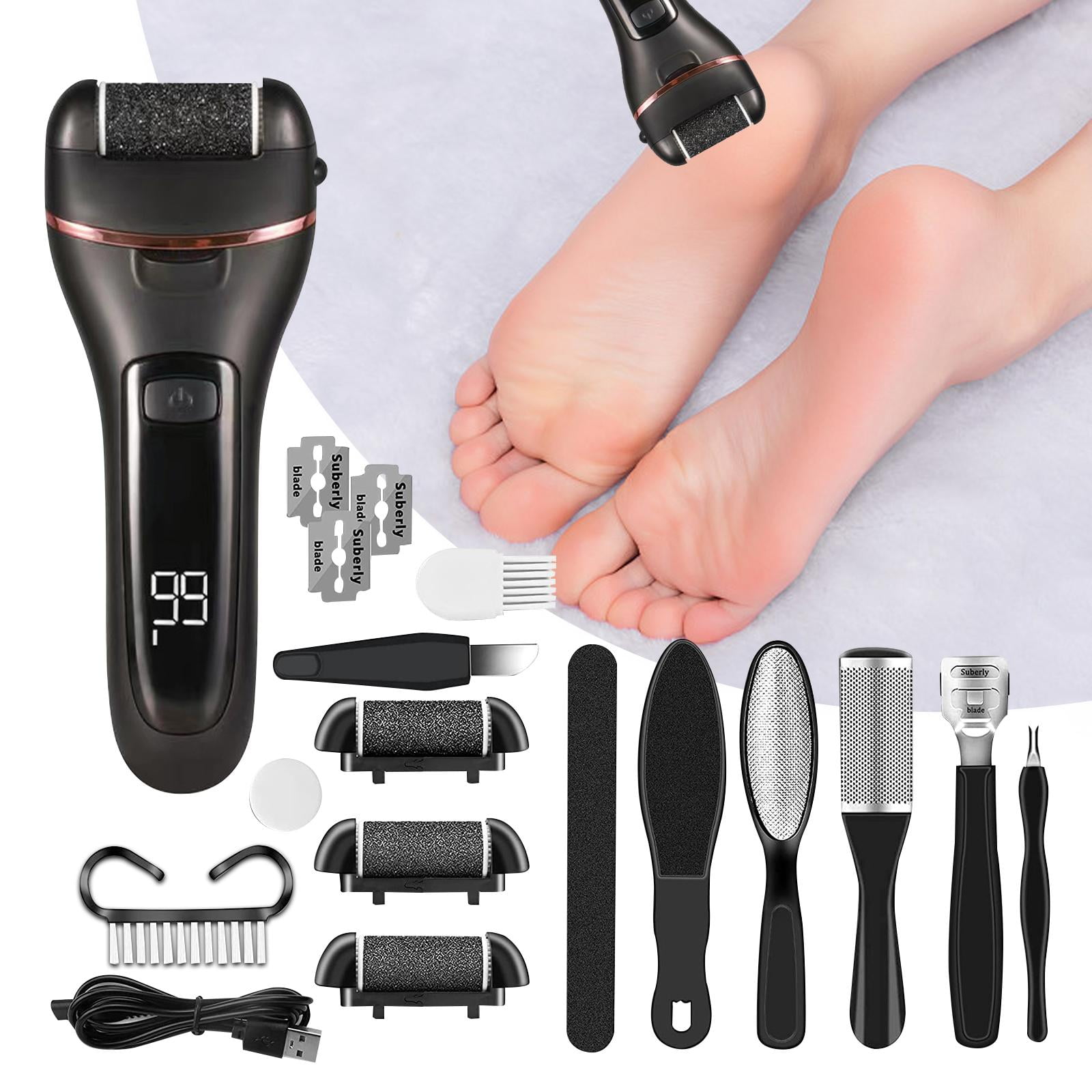 Removedor eléctrico de callos Perfecl 10 en 1 pedicura negro | Walmart ...