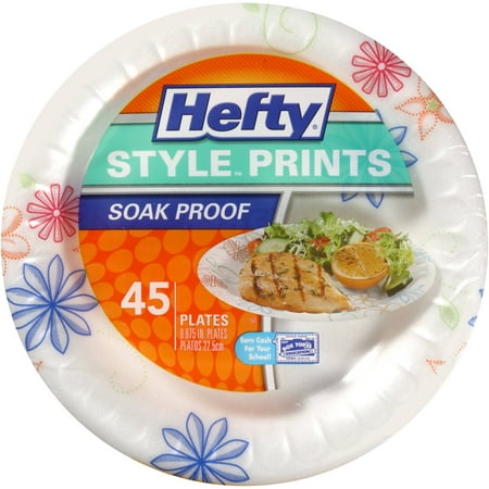 Hefty Style 8.875" Foam Plates, 45 count - Walmart.com