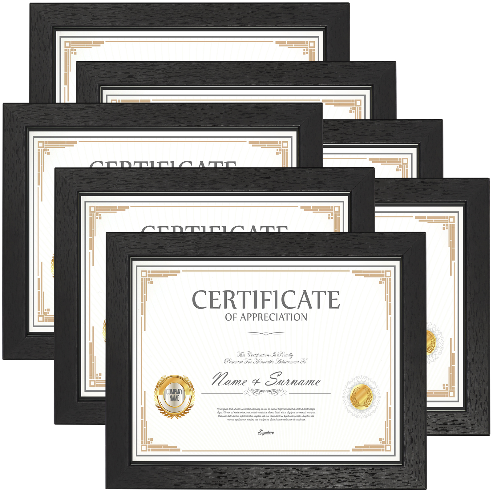 Icona Bay 8.5x11 Black Diploma Frames, 12 Pack, Exclusives Collection ...
