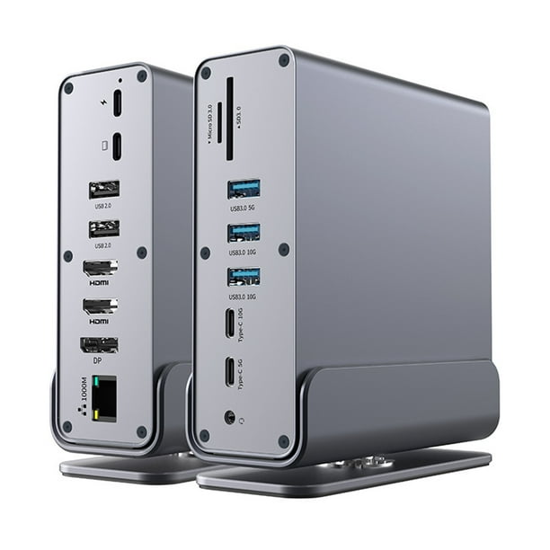 Estación acoplamiento USB-C 15 en 1 Hub vertical 4K HD estación ...