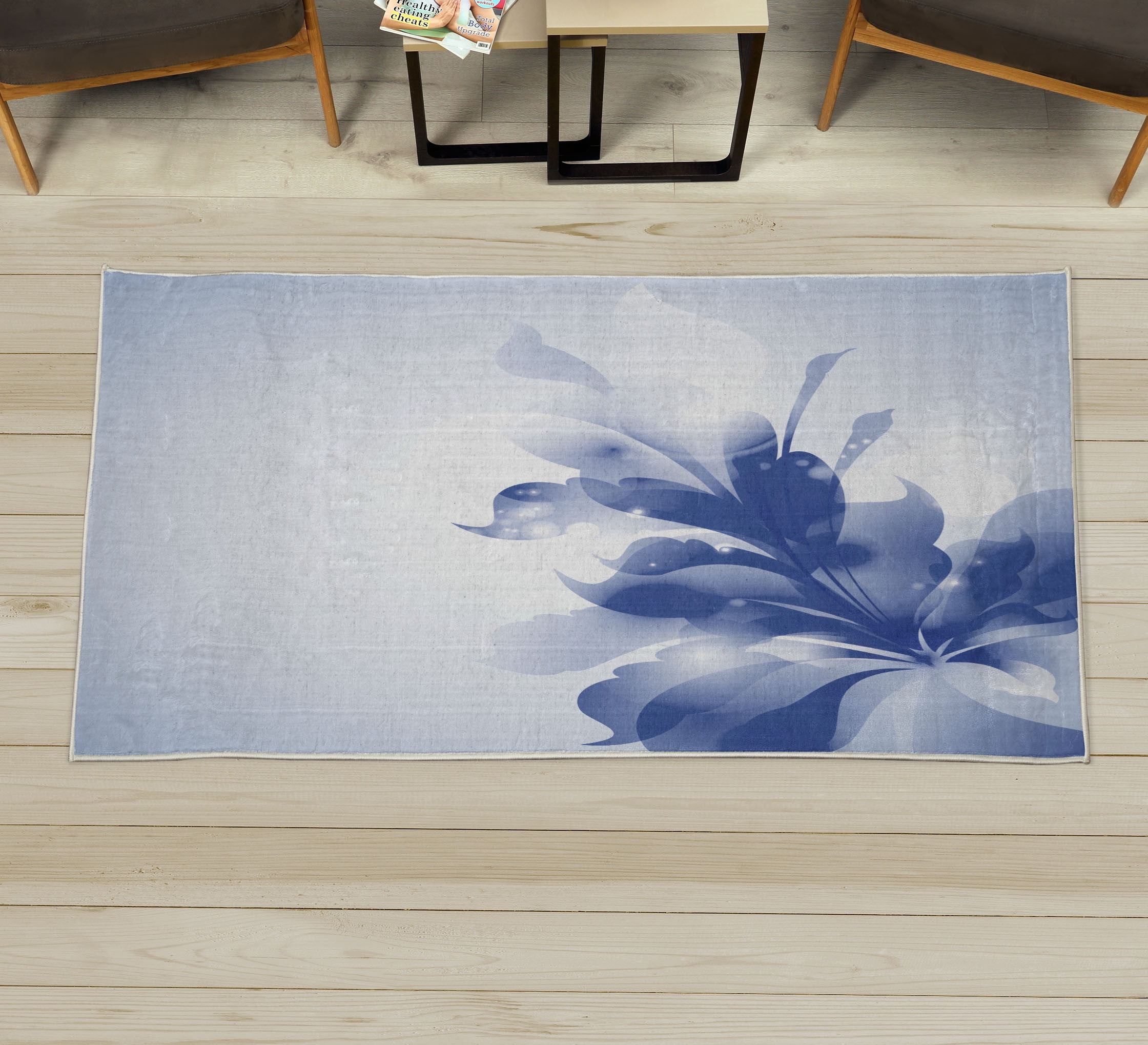 Abstract Decorative Rug, Color Gradient Effect Isolated Flower Petal ...