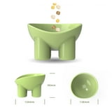 Tilted Elevated Cat Food Bowl - Cat Bowls Whisker Friendly Anti ...