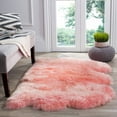 SAFAVIEH Sheep Skin Tiana Sheep Skin Area Rug, Champagne, 3'7" x 5'11 ...