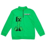 Minecraft Creeper Boys Fleece Sweatshirt and Jogger Pants Set, Half Zip ...