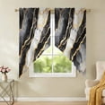 Abstract Art Sheer Curtains Swag Valances for Windows White Black ...
