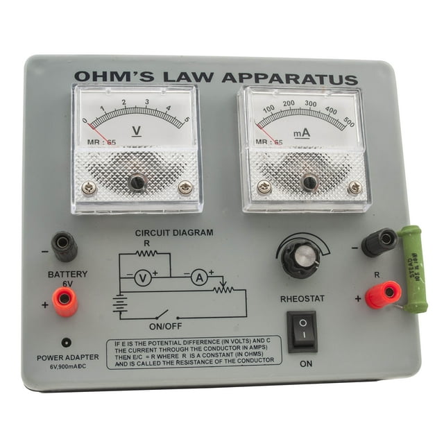 Ohm's Law Apparatus - AC/DC Adapter Included - Demonstrate ...