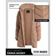 Steve Madden Women's Winter Puffer Parka - Faux Shearling Hood ...