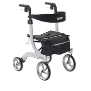 Drive Medical Two Wheeled Walker with Seat, Blue - Walmart.com
