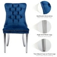 Oduse Daily Kitchen And Dining Velvet Chairs Set Of 4 Navy Tufted
