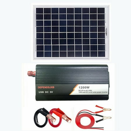 Solar Panel Battery Charge Controller 1200W Solar Panel + Inverter Set ...