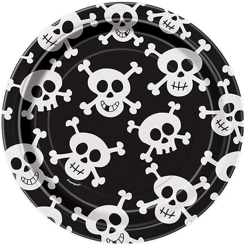 7" Skull Paper Dessert Plates, 8ct - Walmart.com