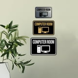 Classic Framed Computer Room Sign (Black) - Large - Walmart.com