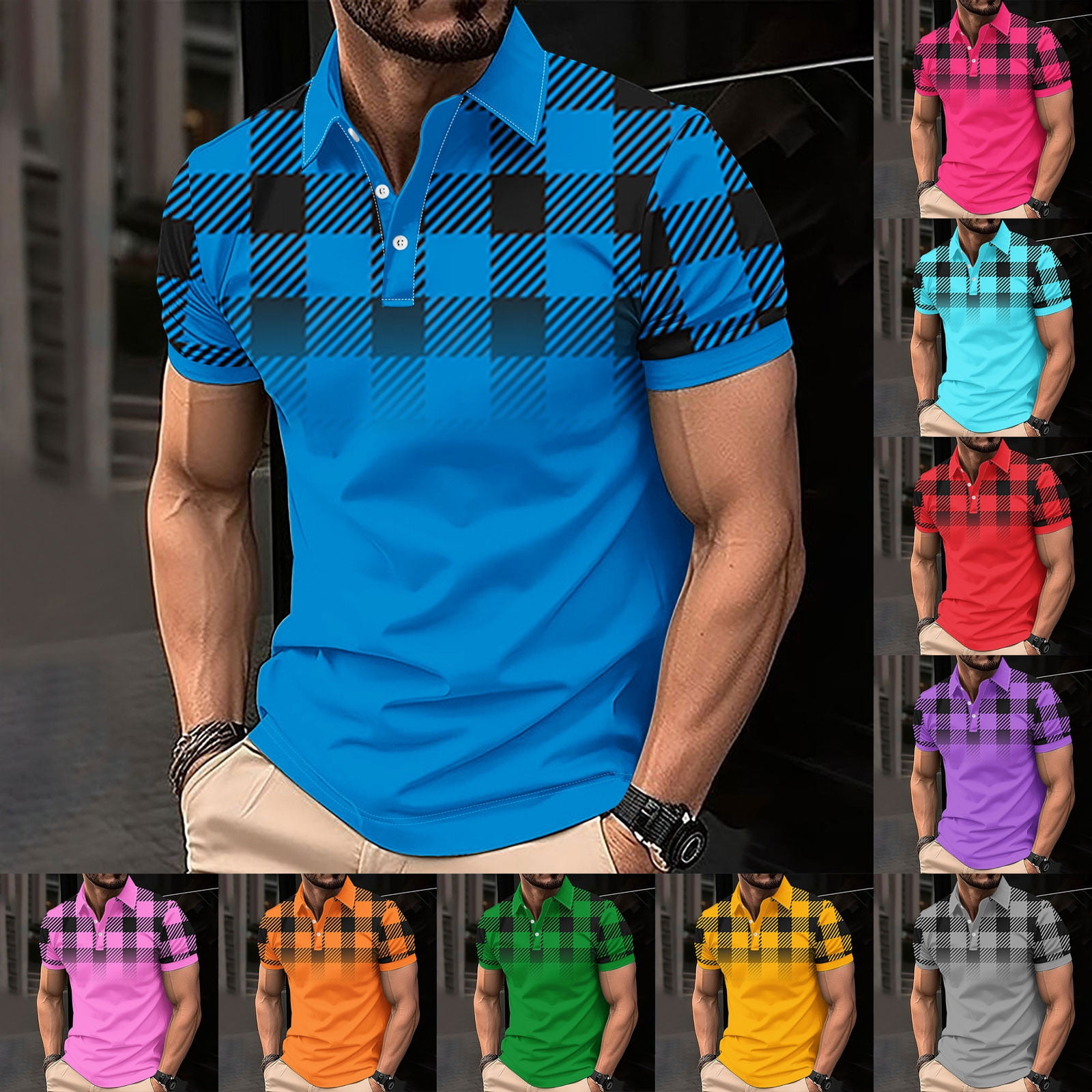 Click here for Sentmoon Men Shirts Plus Size Loose Turndown Colla... prices