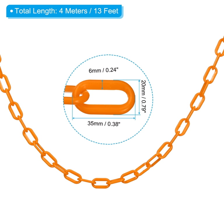 Yellow 6 Ft Plastic Chain 3-Pack 13ft s - Yellow Plastic Barrier With ...