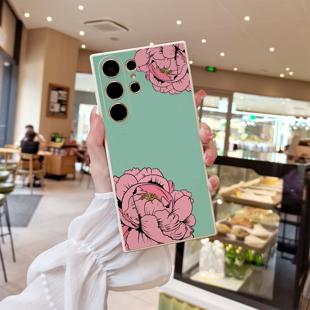 Protección de moda: Funda de teléfono plateada de doble capa esmerilada ...