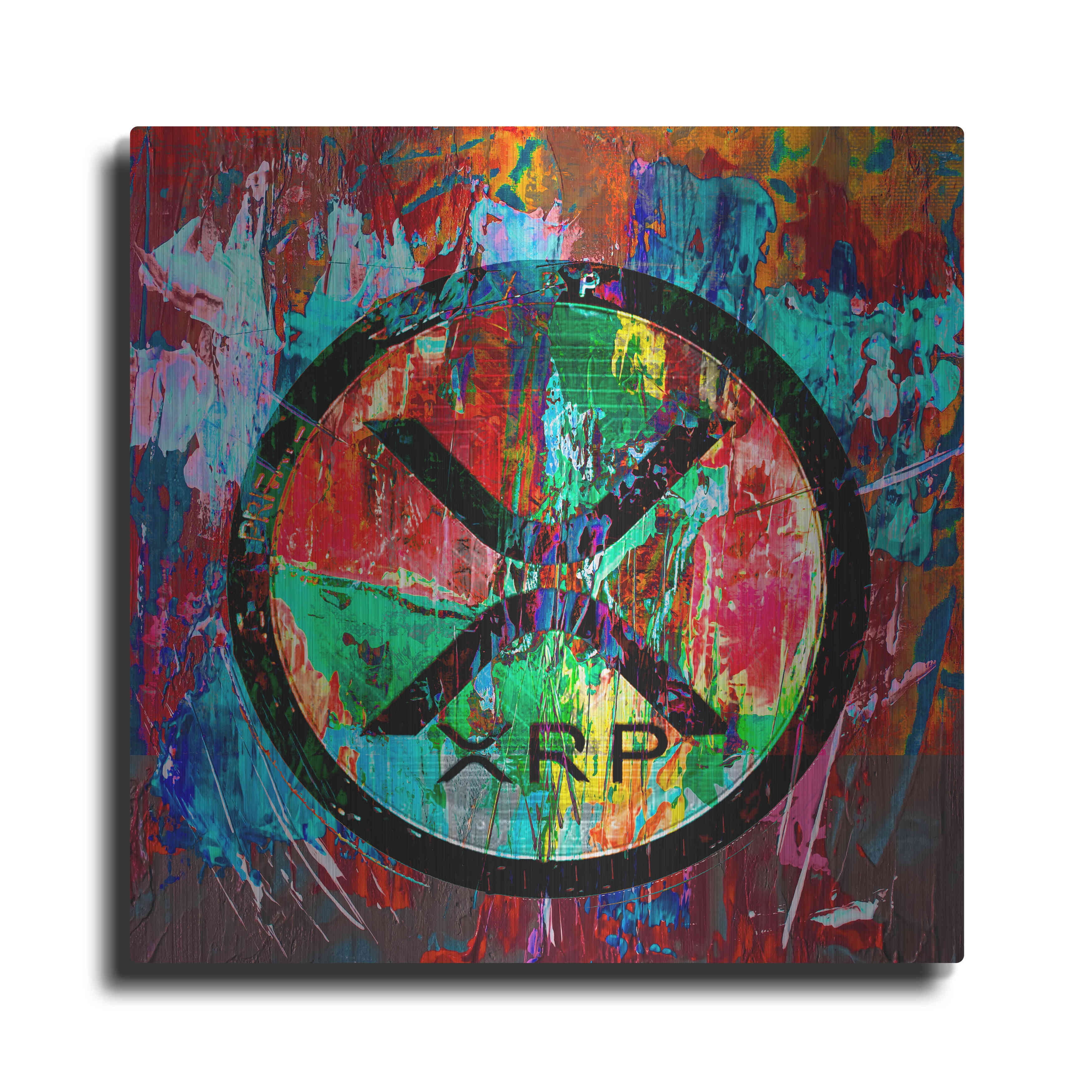 Luxe Metal Art 'Xrp Crypto In Color' by Luxe Metal Art Portfolio, Metal ...