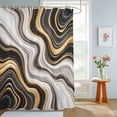 Bathroom Shower Curtain Modern Marble Texture Pattern Waterproof Shower ...