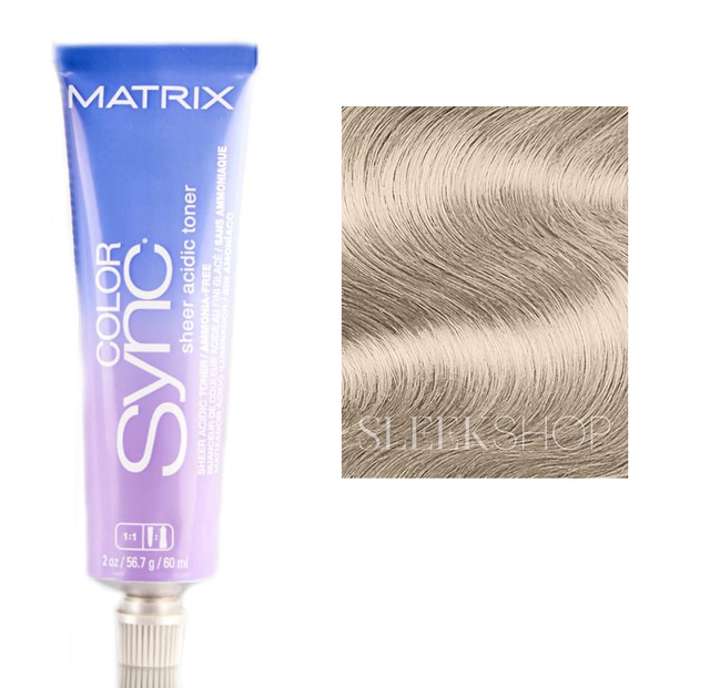 Matrix Color Sync Sheer Acidic Toner, Sheer Ash, Pack of 1 w/ Sleek ...
