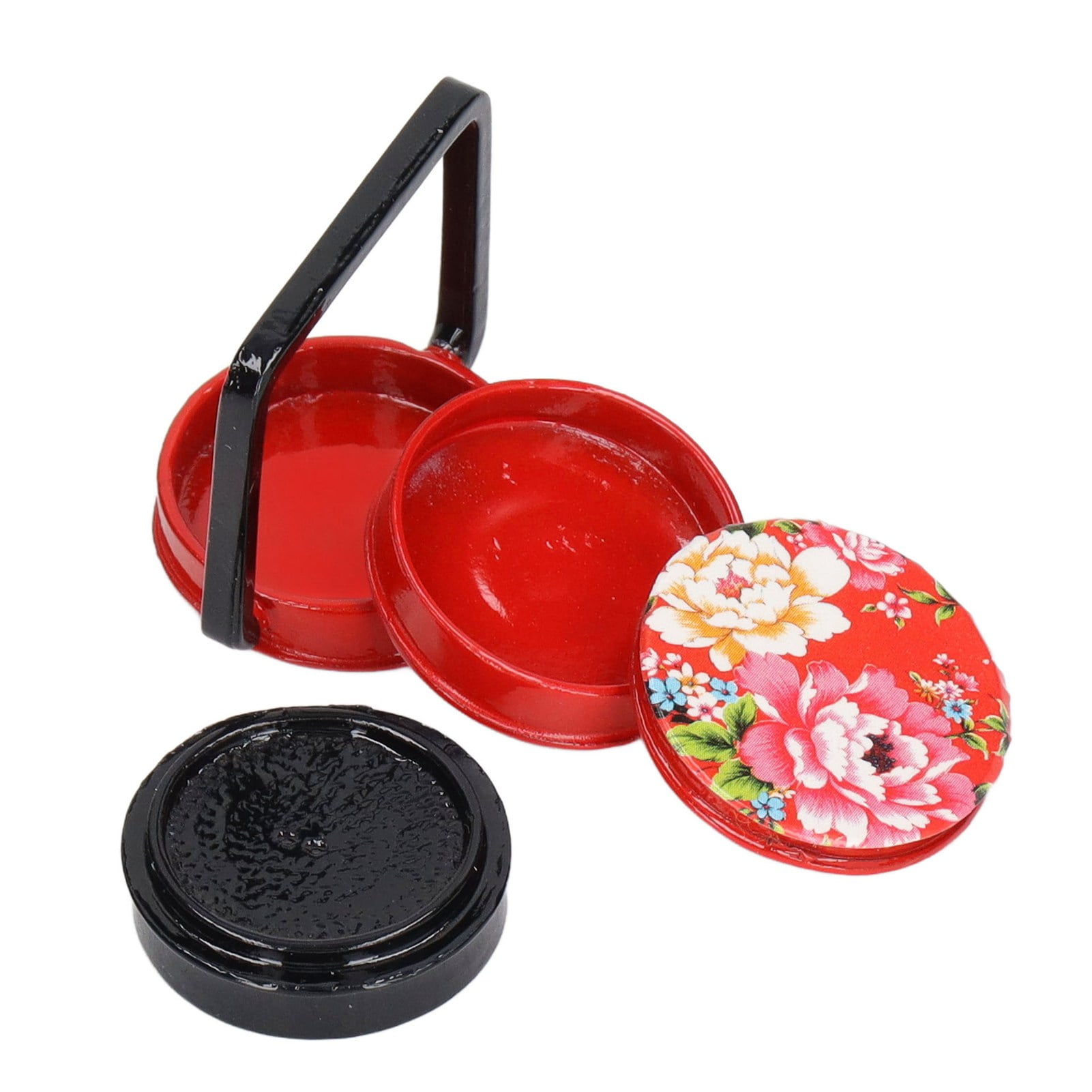 Dollhouse Picnic Basket 1:12 Scale Mini Lifelike Alloy Miniature Basket ...