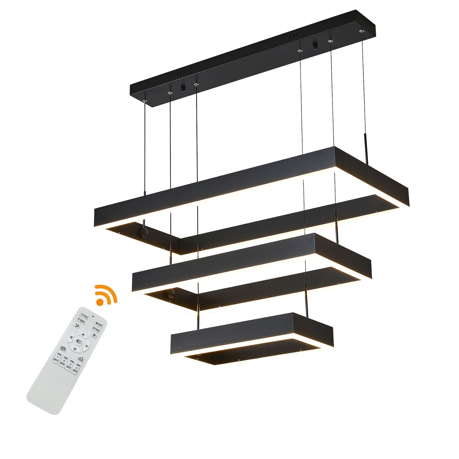 Miumaeov Modern LED Chandelier Dimmable LED Pendant Ceiling Light with ...