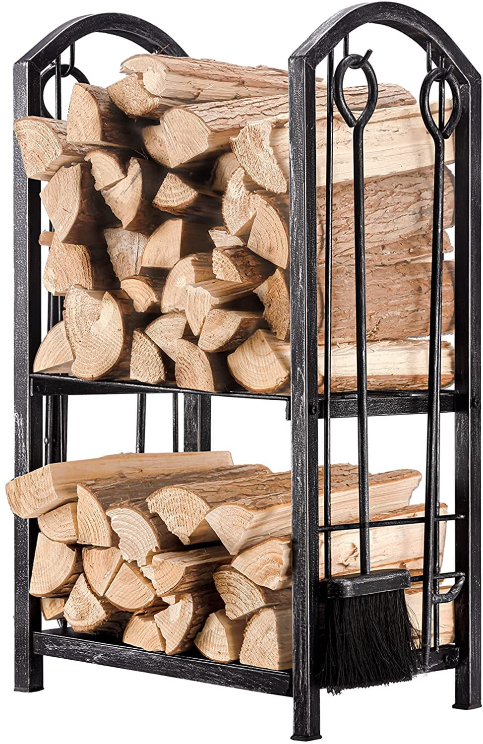 Firewood Rack Fireplace Tool Rack Indoor Wood Holders Fireplace Outdoor ...