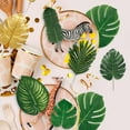 TETOU 30 Pieces 8 Kinds Artificial Tropical Palm Leaves Tropical Leaves ...