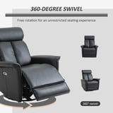 HOMCOM Modern Electronic Power Recliner with 360 Swivel Rotation and ...