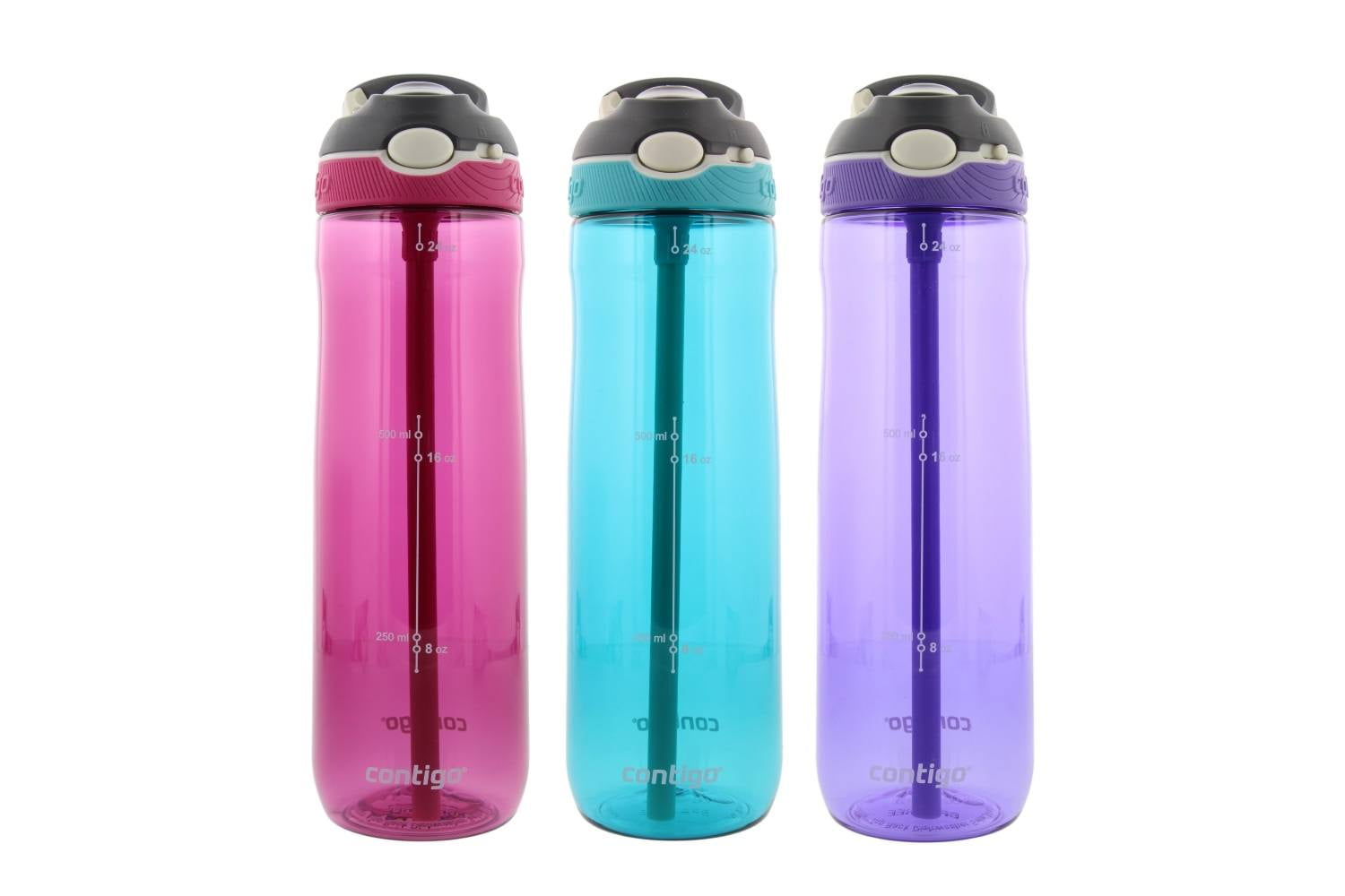 Contigo Autospout Ashland Water Bottle, 24oz - Scuba, Grapevine, Berry ...