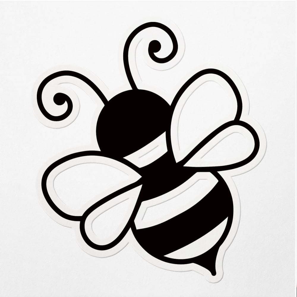 Vinyl Stickers Decals Of Bee Illustration - Waterproof - Apply On Any ...