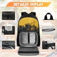 Bulopur Yellow Vehicle Excavator Print Kids Backpack Set 4 Pcs ...