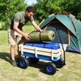 GDF Studio Outdoor Sport Wagon with Wooden Side Panels and All-Terrain ...