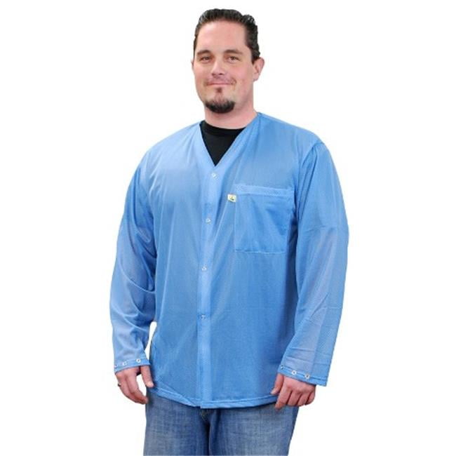 Desco 04640 Trustat Jacket With Snaps- Blue- Small - Walmart.com